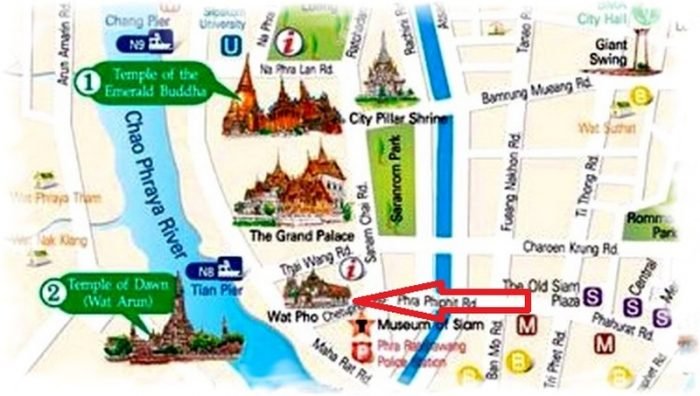 Temple of the Reclining Buddha in Bangkok (Wat Pho)